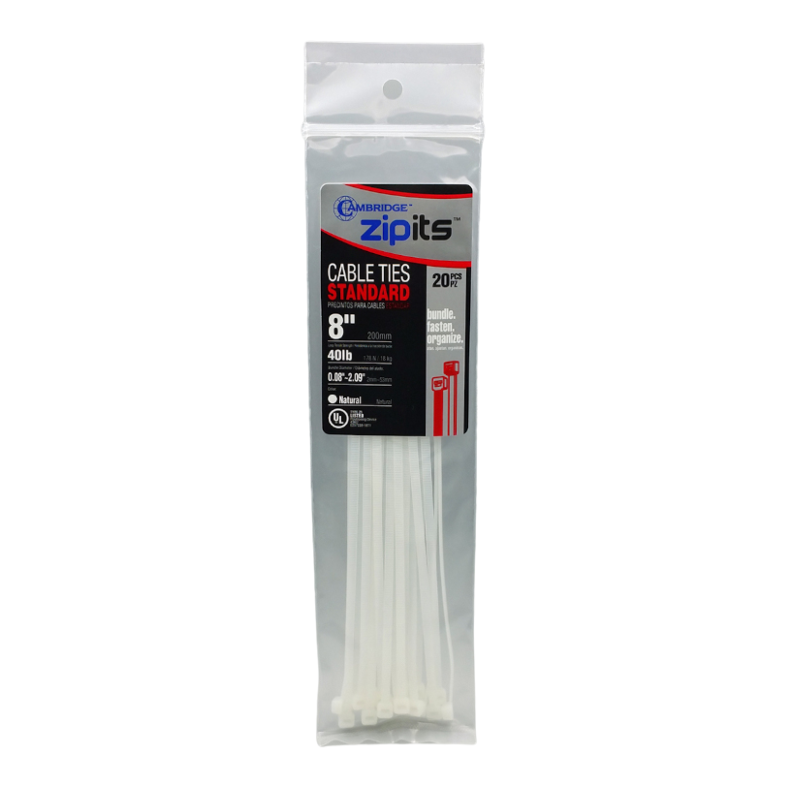 8" Natural Electrical Tie - 20 pcs – Air & Heat Direct
