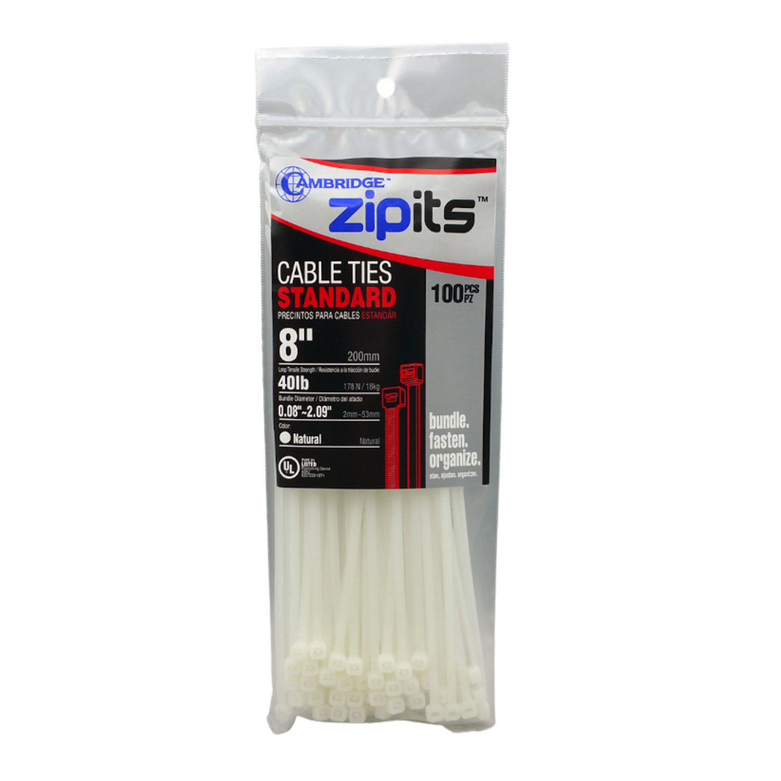8" Natural Electrical Tie - 100 pcs – Air & Heat Direct
